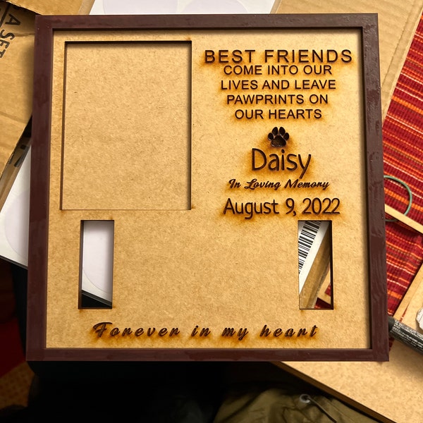 Laser | Dog Remembrance Memorial Photo With Collar Plaque, 8 X 8, 3 X 4 ...