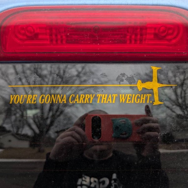 You’re Gonna Carry That Weight Car Decal, Anime Cowboy Bebop Sticker - Etsy