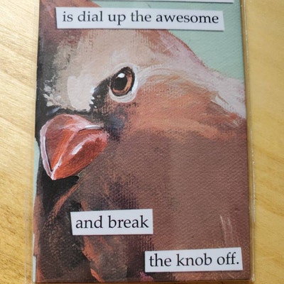 Modus Operandi Magnet Bird Cardinal Humor Gift Stocking Stuffer Mincing ...