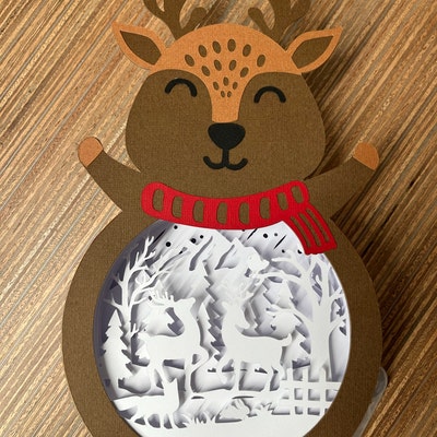 Snowman Shadow Box SVG Snowman and Santa Claus Christmas - Etsy