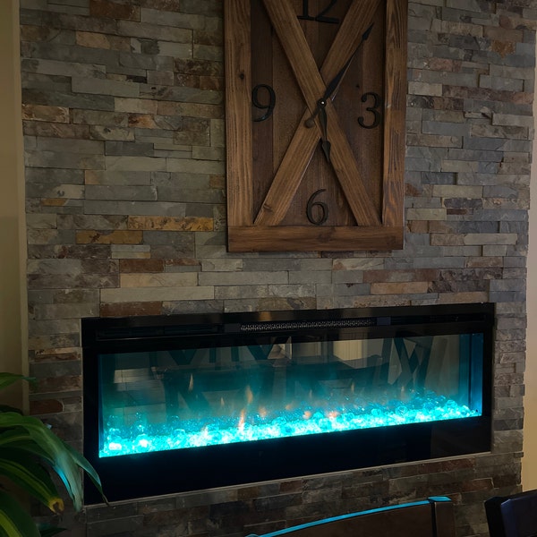 Reclaimed Wood Barn Door Farmhouse Wall Clock With Weathered Finish ...