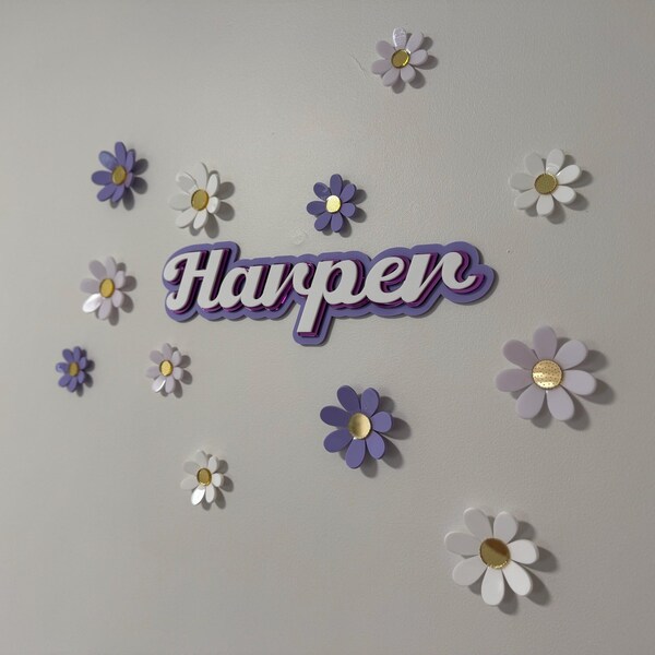 Acrylic Flower Pops | Wall Flowers | Wall Pops | Flowers | Bedroom ...