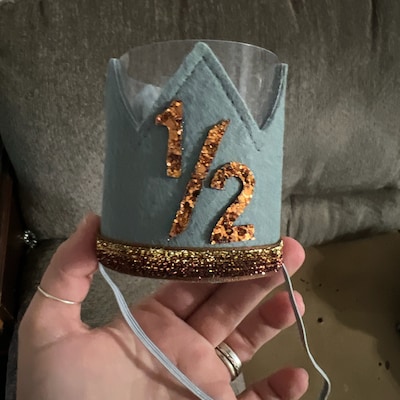 Half Birthday Boy Crown, Half Birthday Boy Party Hat, Boy Half Birthday ...