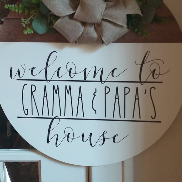 Welcome Sign for Grandparents - Personalized Welcome Sign - Custom Door ...