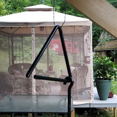 Triangle Dinner Bell Western Chuck Wagon Bell Farm Cowboy Ranch Rustic ...