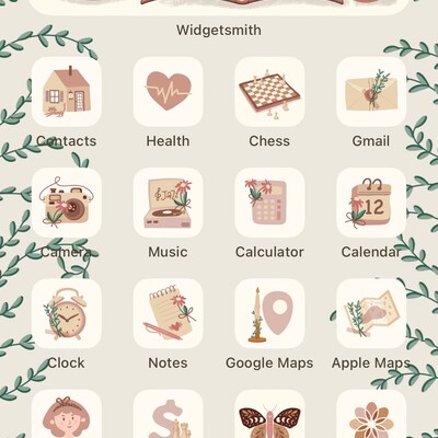 Light Academia Aesthetic IOS 14 Icons Pack, Beige Academia Ios App ...