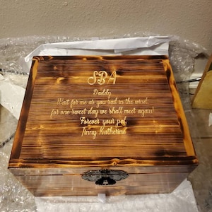 USMC Memory Box for Marines and Veterans, A Large Wooden Box ...