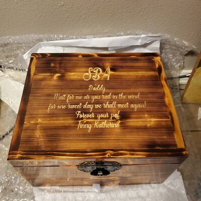 USMC Memory Box for Marines and Veterans, A Large Wooden Box ...