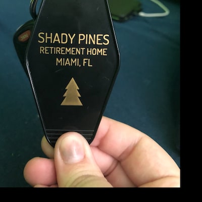 Shady Pines Black Key Tag Golden Girls Keychain - Etsy