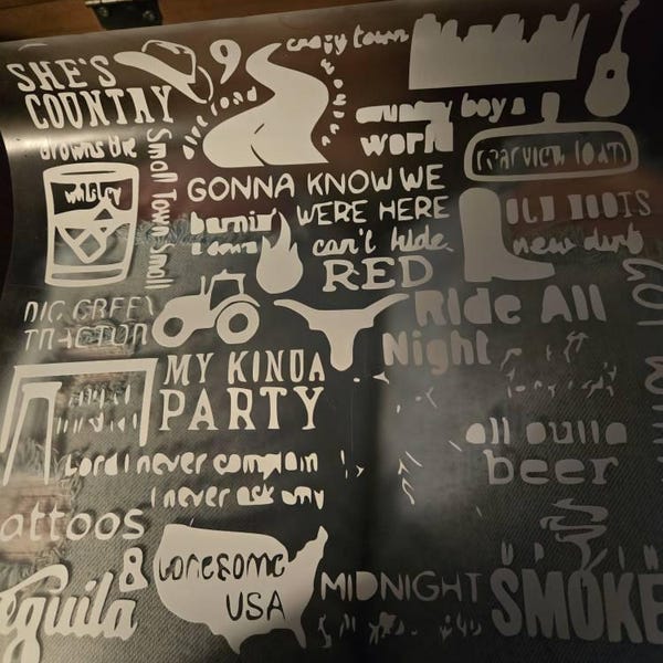 Thomas Rhett Song Collage PNG/SVG for T-shirt/hoodie - Etsy