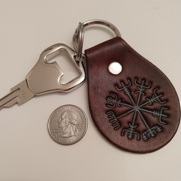 Vegvisir Icelandic Compass Keychain - Etsy