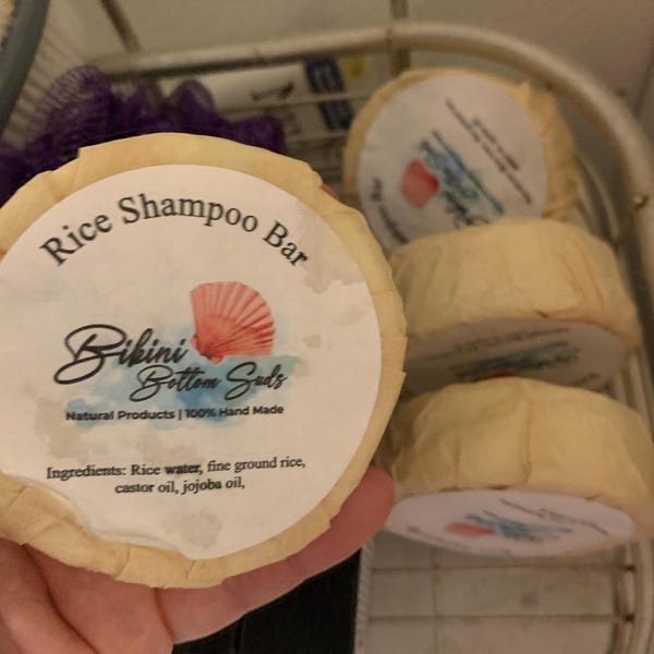 Rice Water Shampoo Bar, Shampoo Bar, Rice Shampoo, Sls Free, Paraben ...
