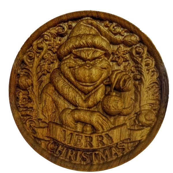3D STL Design Grinch Christmas Relief for CNC Routers and 3D Printing ...