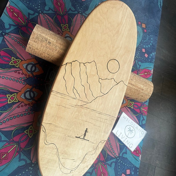 Handcrafted Wooden Wave & Surfer Arch Boho Coastal Art for Your Home ...