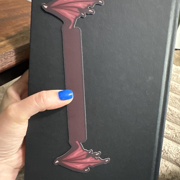 3D Maroon Dragon Wings Bookmark | Fantasy Bookish Gifts | Reader ...
