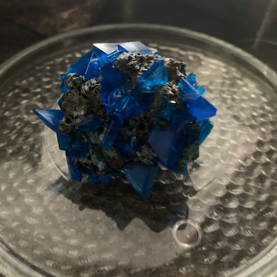 Large & Nice TOP Luster Electric Blue CHALCANTHITE Crystals on Matrix ...