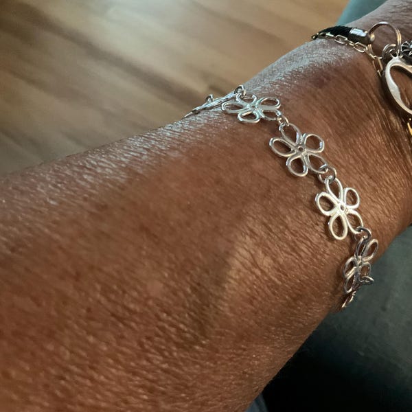 Triple Strand Gemstone Bracelet, Sterling Silver, 3 Strands, Colorful ...