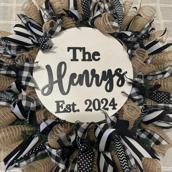 Last Name Front Door Signlast Name Door Signwelcome Signlast Name ...