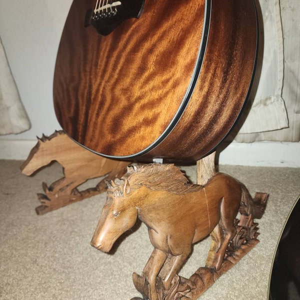 Handmade Dragon Electric Guitar: Balinese Carved Mahogany With Ruby - Etsy