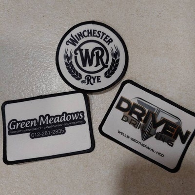 Custom Iron on Patches Choose Your Shape, Custom Made Printed Patches ...