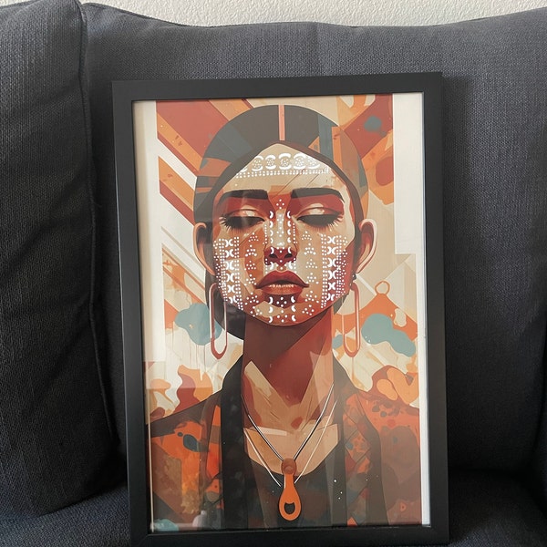 Filipino Woman Art Print: Visayan Culture Graphic Illustration (digital ...