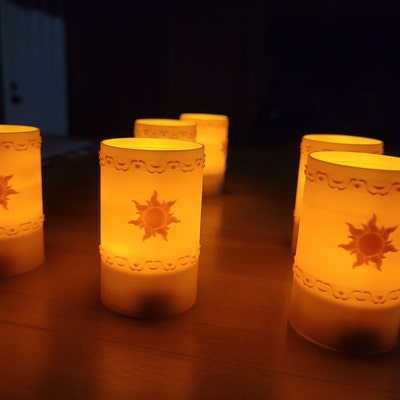 Tangled Lantern Tea Lights Rapunzels Floating Lights Six Tan 3D Printed ...