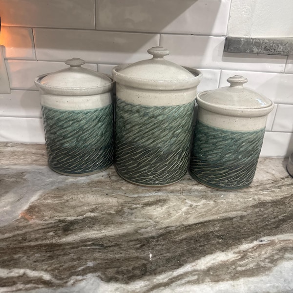 3 Piece Large Canister Set - Made to Order - Etsy