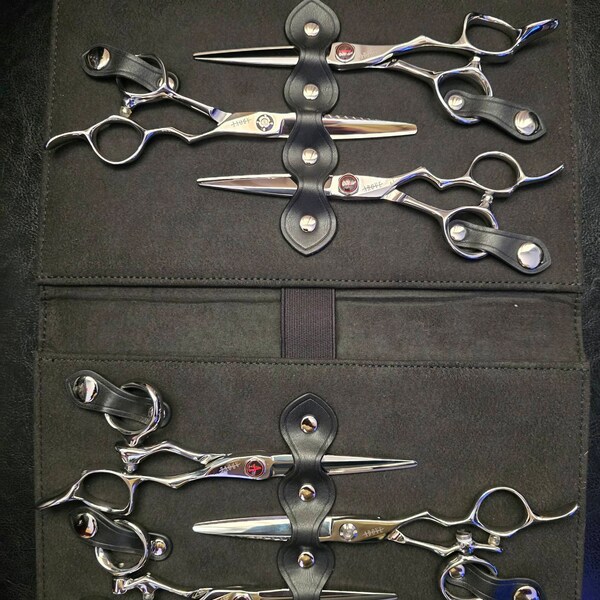 Genuine Leather Brown Hair Scissors Case With Adjustable Strap ...