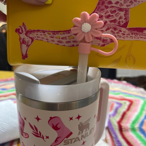 Straw Tumbler Flower | Daisy Cup Straw Cover | Silicone Cup Accessory ...