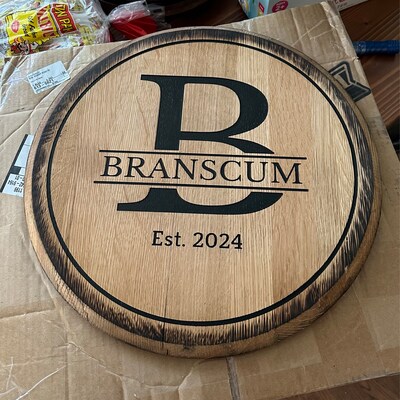 Personalized Whiskey Barrel Bar Sign, Basement Bar Decor, Authentic ...