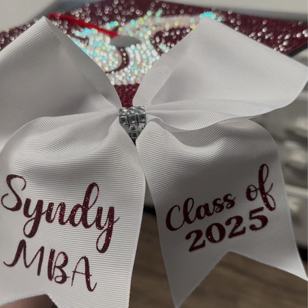 Custom Graduation Bow | Personalized Graduation Cap Bow | Graduation ...