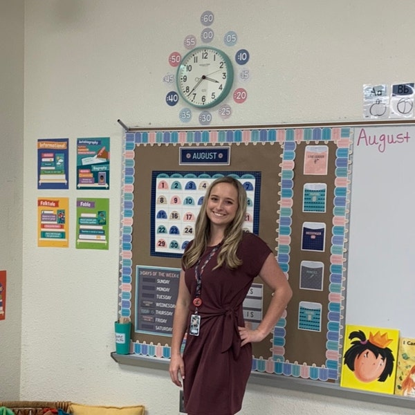 MODERN RAINBOW Clock Numbers | Calm Colors Classroom Decor - Etsy