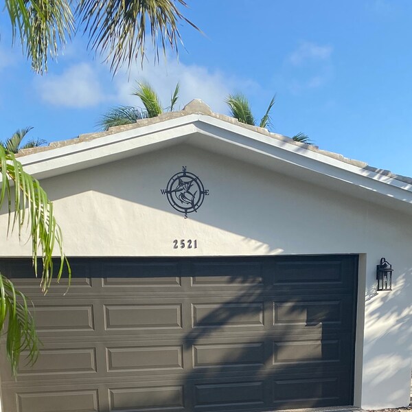 Marlin Compass Rose Metal Wall Art: Nautical Coastal Decor - Etsy