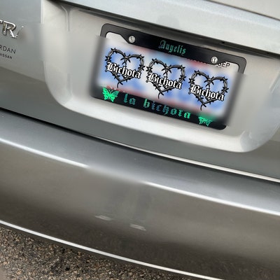 Aluminum BYE ME FUI Bad Bunny Customizable License Plate Frame - Etsy