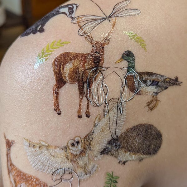 British Animal Temporary Tattoos | British Wildlife Temporary Tattoo ...
