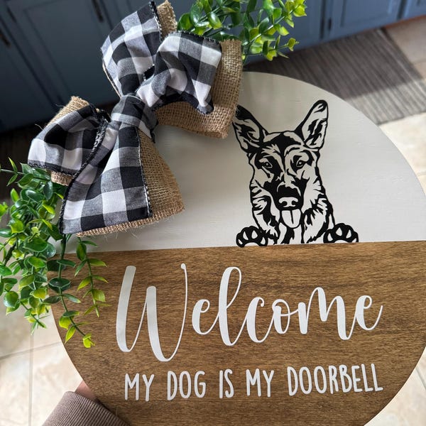 Personalized Pet Door Hanger From Photo/ Pet Welcome Sign/ Dog Door ...