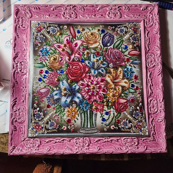 Victorian Picture Frames Pink Purple Glossy Lacquer Ornate Funky ...