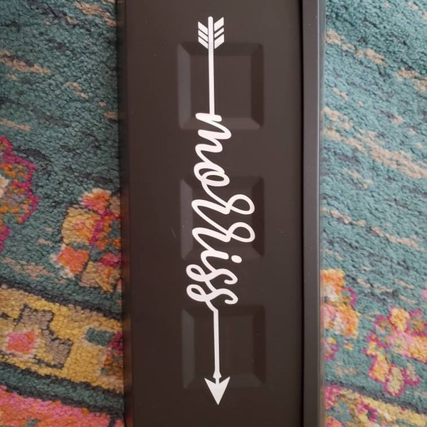 Arrow Cursive Last Name | Custom Mailbox Decoration With Personalized ...