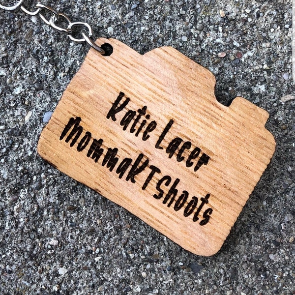 Wood Camera Bourbon Barrel Keychain - Etsy