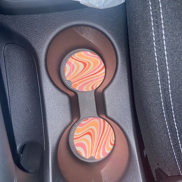Retro Car Accessory Coaster Set, Cute Car Accessories, Trendy Car ...