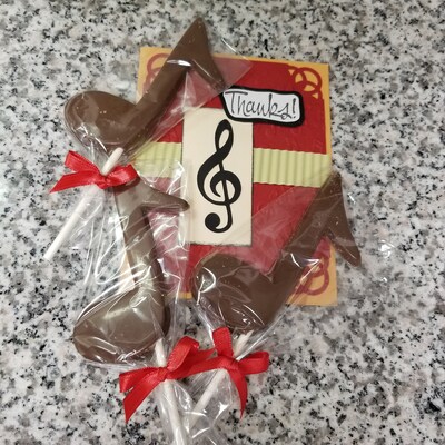 12 Chocolate Music Note Pops Chocolate Music Lollipop - Etsy
