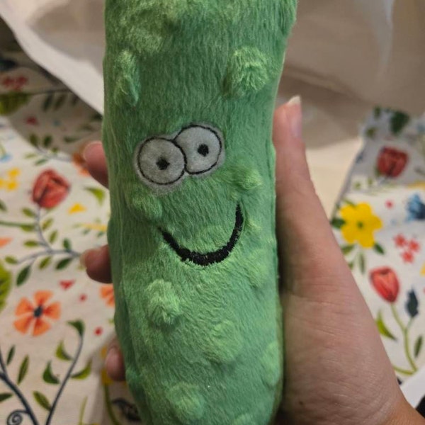 Dillard the Pickle Squeaky Plush Dog Toy - Etsy