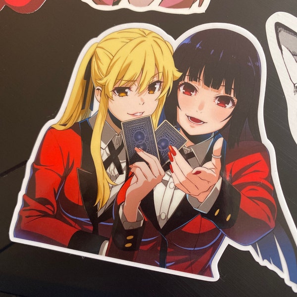 Yumeko and Mary Vinyl Sticker Love, Kakegurui Anime Stickers Laptop ...