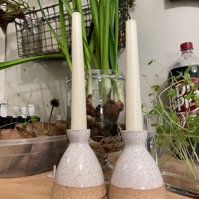 Ceramic Candle Taper Holder - Etsy