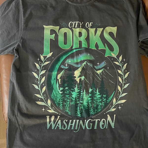 Twilight City of Forks Comfort Colors Shirt, for Washington T Shirt ...