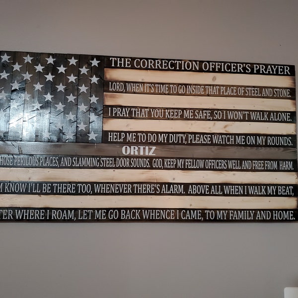 Thin Gray Line Flag: Correctional Officer Prayer, Correction Officer's ...