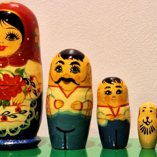 Nesting Dolls, Matryoshka "angel With Arch" (7" Tall,5 Pieces Inside ...