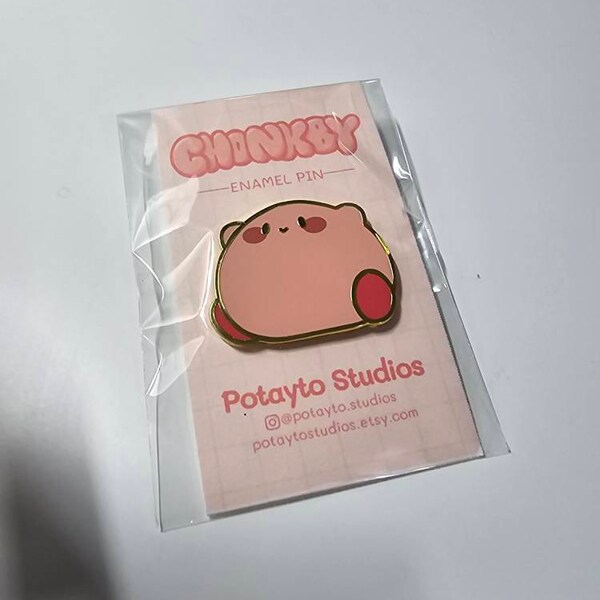 Pink Round Boi Chonkby Hard Enamel Pin | Lapel Pin | Clothing Accessory ...
