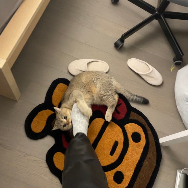 EMERALD GREEN CHEETAH Rug / Aesthetic Carpet / Handtufted Rug/premium ...