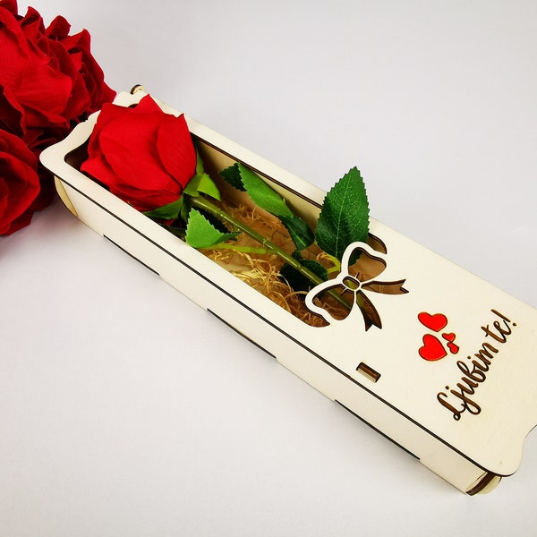 DXF SVG Files for Laser Wooden Gift Box for Roses, Flowers and Chocolat ...